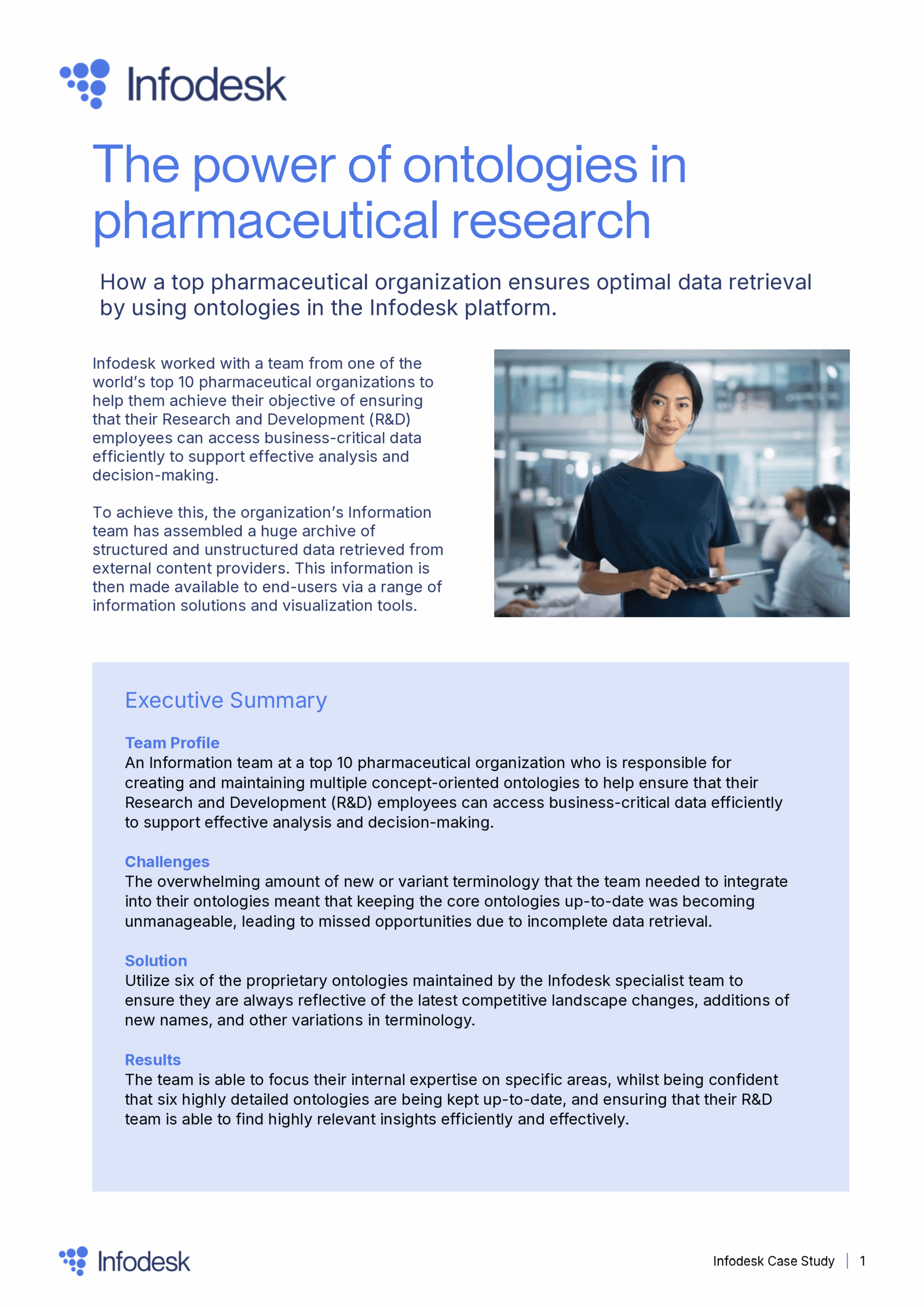 Company-wide access to current drug pipeline research on-demand | Infodesk